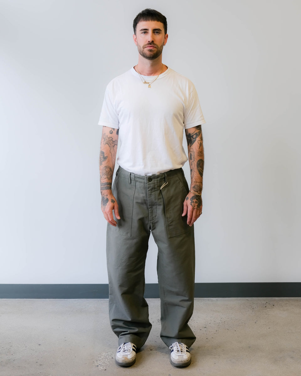 Engineered Garments Fatigue Pant Olive Cotton Double Cloth – The Foxhole