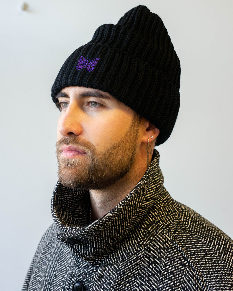 Needles Watch Cap Merino Wool Black – The Foxhole