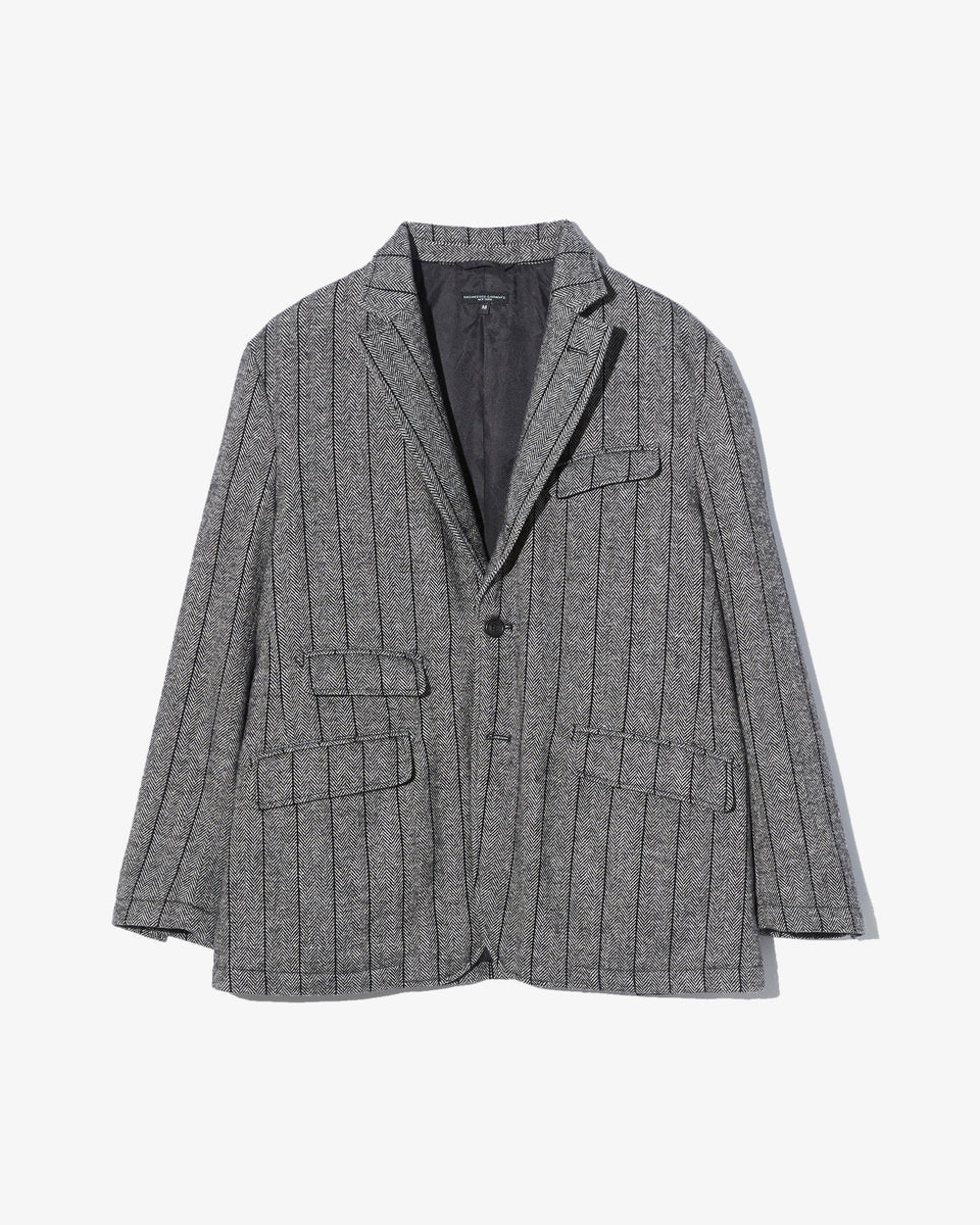 Engineered Garments Andover Jacket Dk.Grey Wool Striped HB – The Foxhole