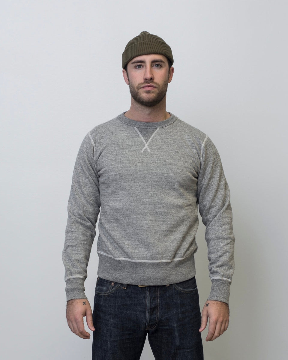 Buzz Rickson's Loopwheel Crewneck Sweatshirt Heather Gray – The Foxhole